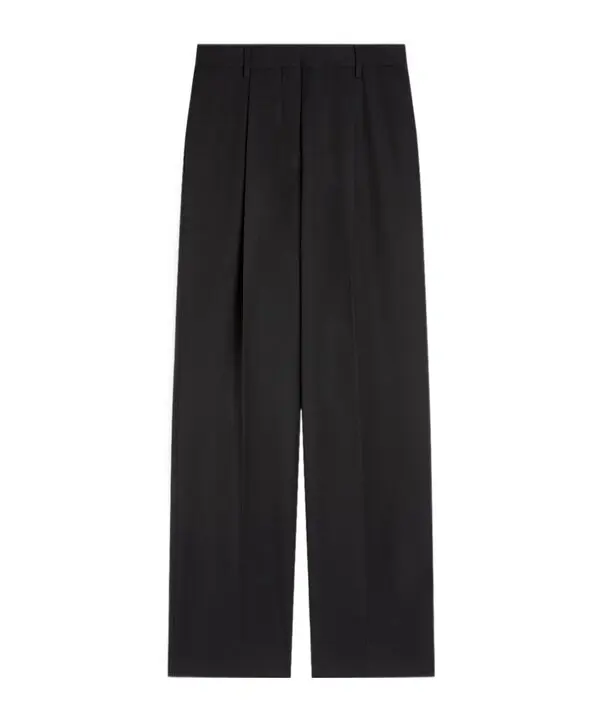Dries Van Noten Tailored Pleated Straight-leg Trousers - Black