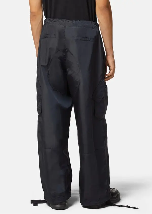 Versace Logo Print Drawstring Cargo Pants