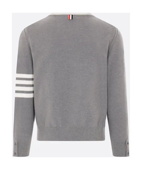 Thom Browne Hector Sweater With Dachshund Appliqu - Light Gray