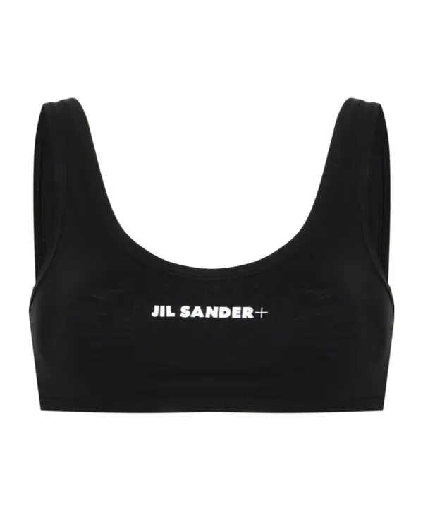 JIL SANDER Logo-printed Sports Bra - Black