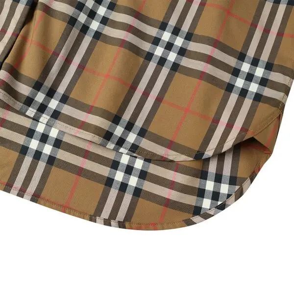 Burberry Regular Fit Check Stretch Cotton Shirt - Brown