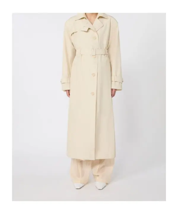 Sportmax Zavorra Belted Trench Coat - Vanilla