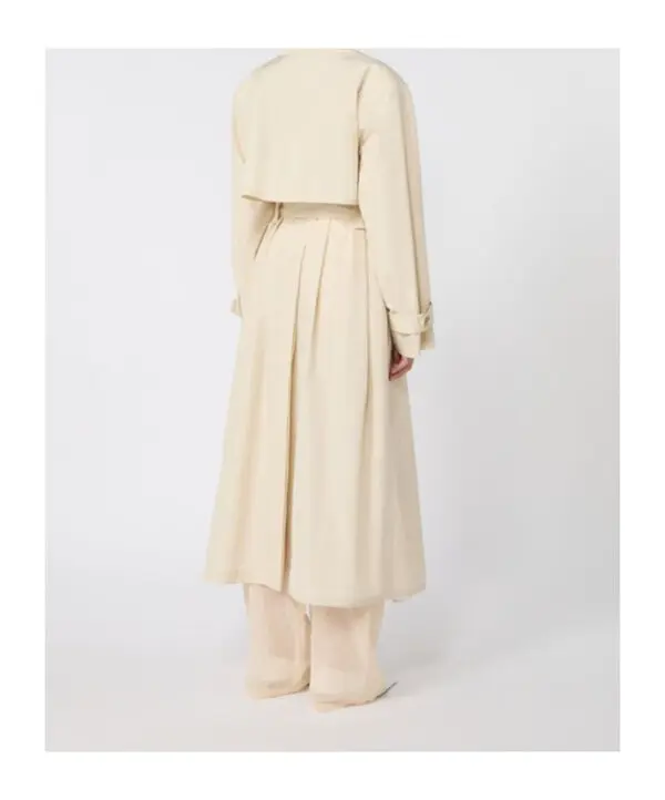 Sportmax Zavorra Belted Trench Coat - Vanilla