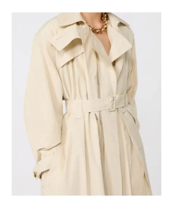 Sportmax Zavorra Belted Trench Coat - Vanilla