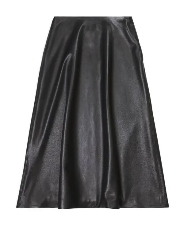 Balenciaga A-line Leather Skirt