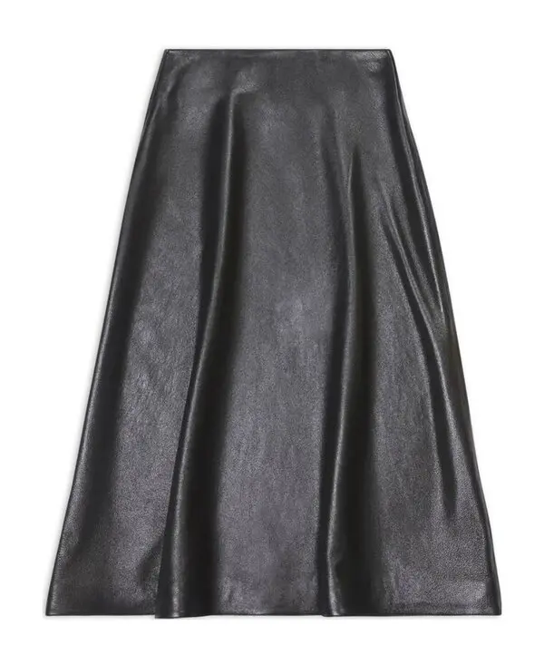 Balenciaga A-line Leather Skirt