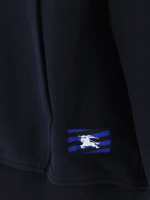 Burberry Kangaroo-pouched Drawstring Hoodie - Black