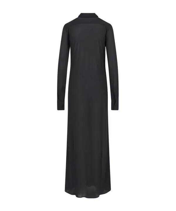 JIL SANDER Maxi Shirt Dress With Button Front And Classic Collar