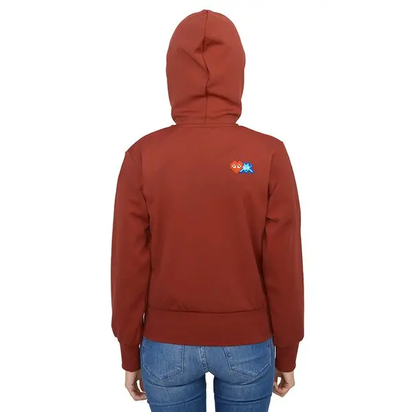 Play Comme Des Garcon X Invader Pixelated-heart Zip Hoodie