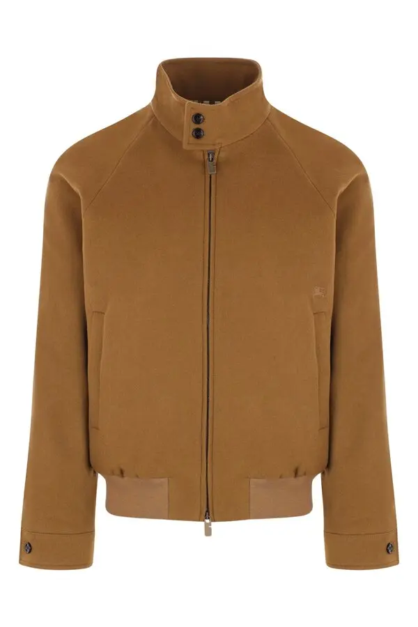 Burberry Zip-up High Neck Cashmere Jacket - Shrew