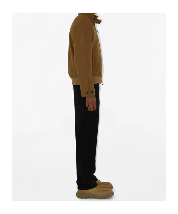 Burberry Zip-up High Neck Cashmere Jacket
