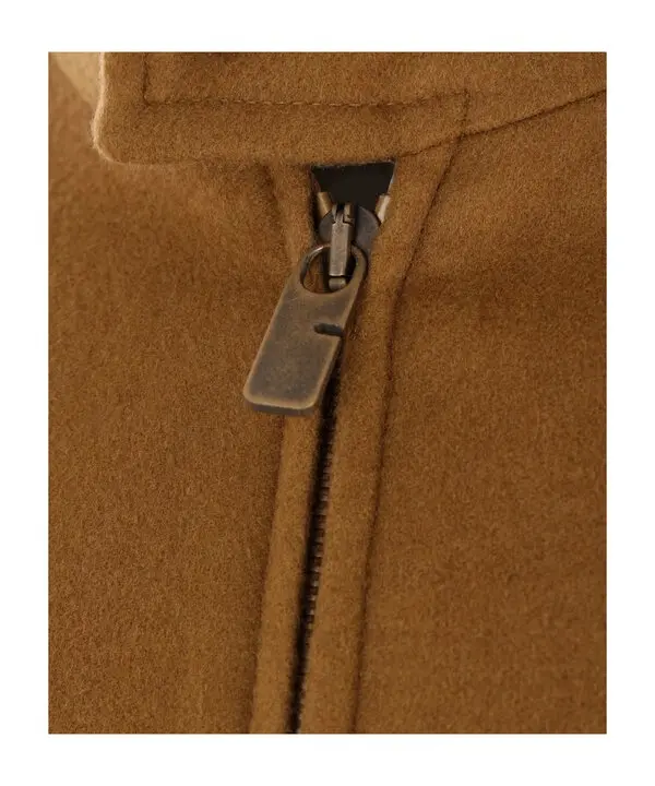 Burberry Zip-up High Neck Cashmere Jacket