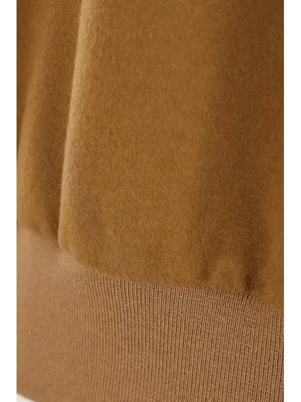 Burberry Zip-up High Neck Cashmere Jacket