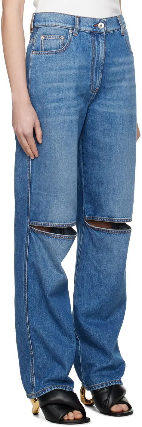 J.W.ANDERSON Jw Anderson Cut-out Knee Bootcut Jeans