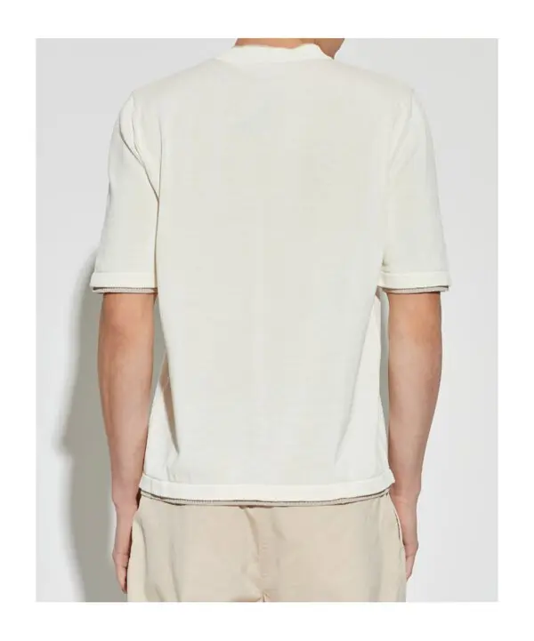 Eleventy Short Sleeved Crewneck Knitted Top - Cream