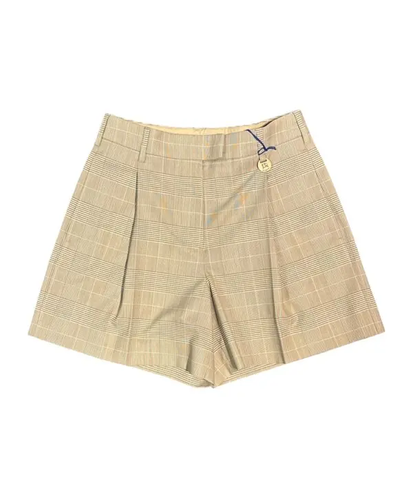 Burberry Check Tailored Shorts - Nude