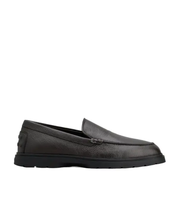 TOD'S Gommino Deerskin Leather Loafers With Embossed Logo