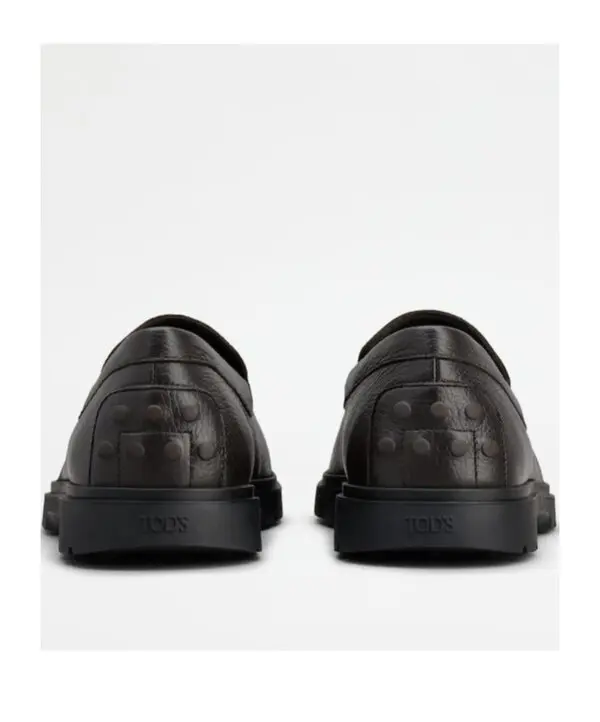 TOD'S Gommino Deerskin Leather Loafers With Embossed Logo