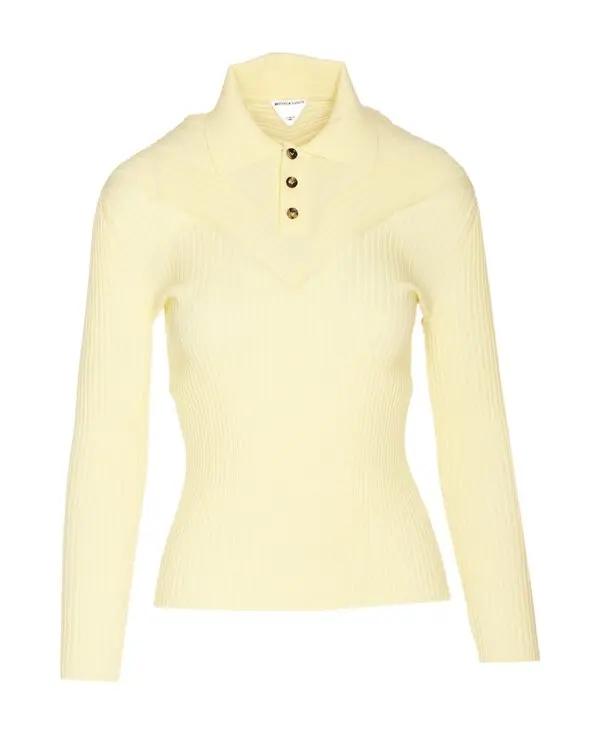 Bottega Veneta Slim Fit Ribbed Polo Shirt