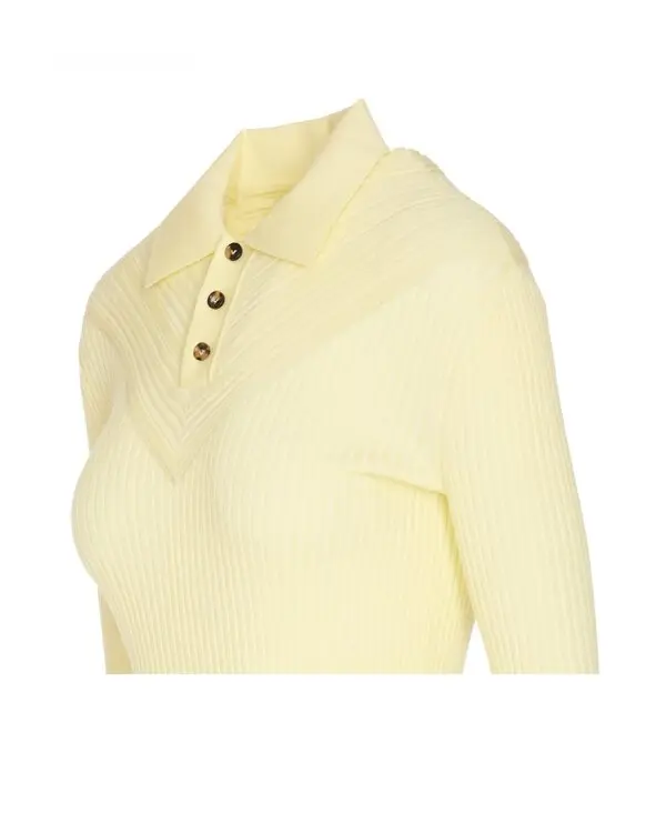 Bottega Veneta Slim Fit Ribbed Polo Shirt