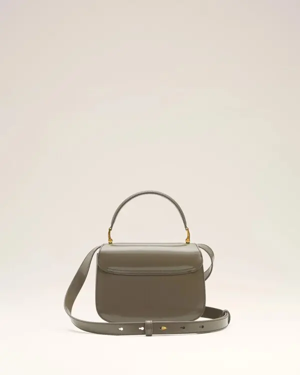 Ami Logo Plaque Foldover Top Shoulder Bag - Green
