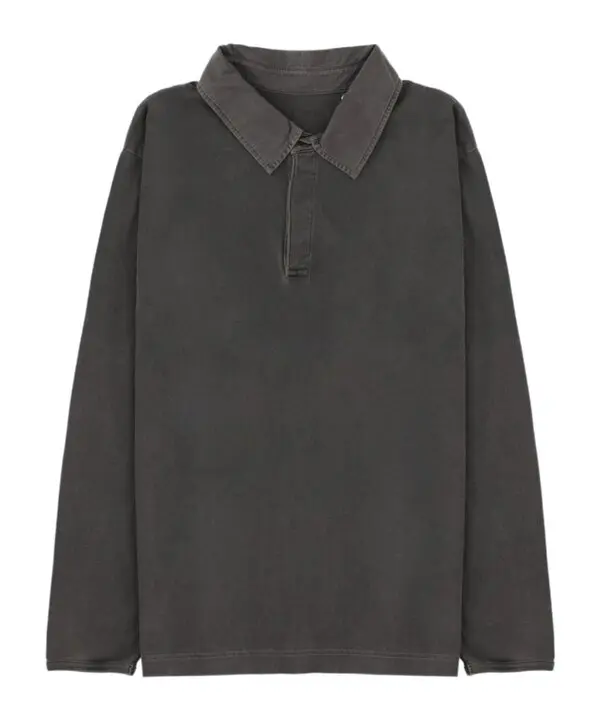 SUNFLOWER Long Sleeved Polo Shirt - Black