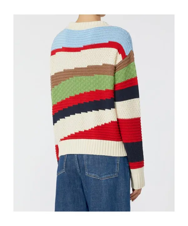 Max Mara Multicolor Intarsia Knit Jumper