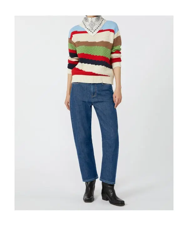Max Mara Multicolor Intarsia Knit Jumper