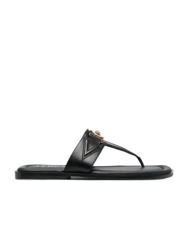 Versace La Medusa Slip-on Flip Flops - Black