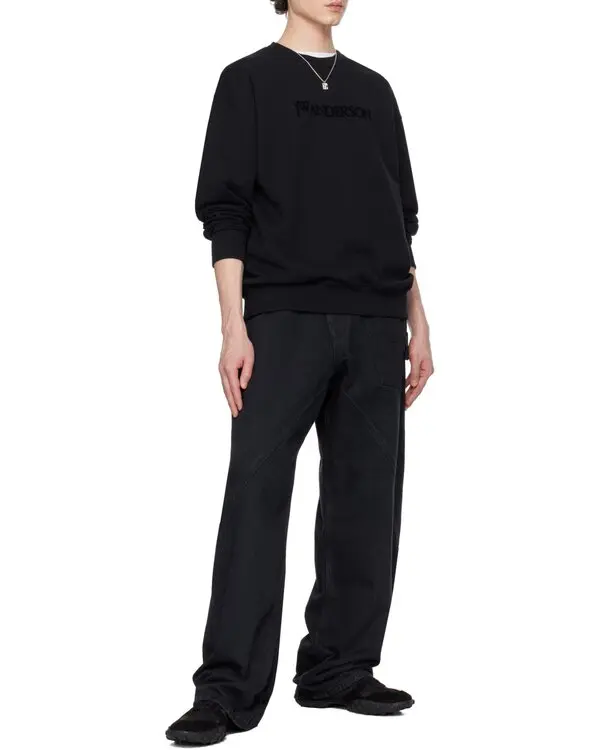 J.W.ANDERSON Logo Embroidered Crewneck Sweatshirt