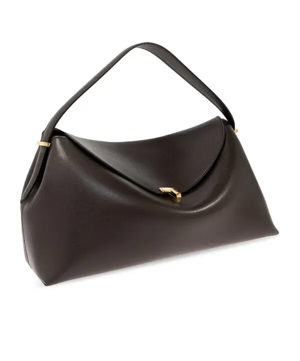 TOTEME T-lock Top Handle Medium Shoulder Bag - Black