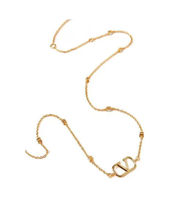 Valentino Garavani Vlogo Signature Embellished Necklace