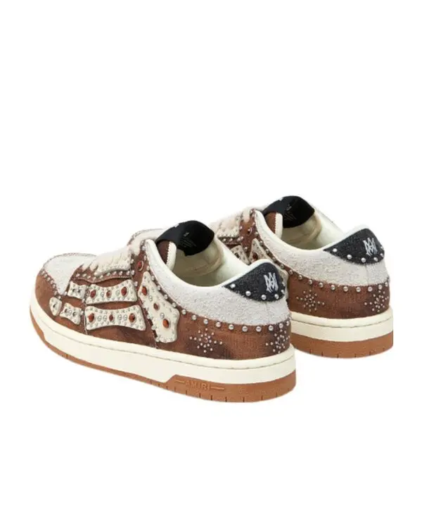 Amiri Studded Skel Top Low Sneakers