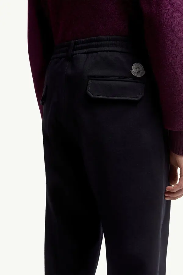 Moncler Logo Patch Tailored Pants - Blue
