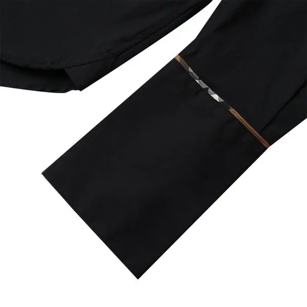 Burberry Stretch Cotton Shirt With Check Trim