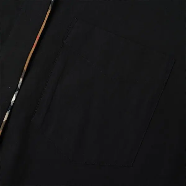 Burberry Stretch Cotton Shirt With Check Trim