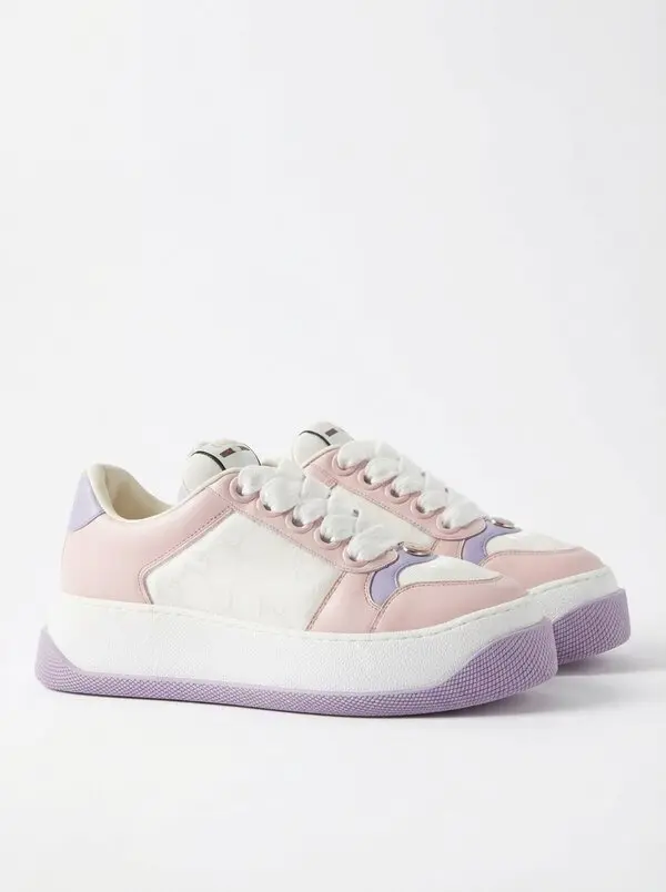 Gucci Screener Sneakers - Pink And Lavender