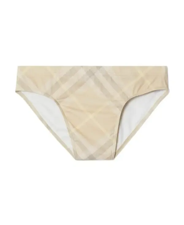 Burberry Vintage Checkered Elasticated Waist Swim Trunks - Nude