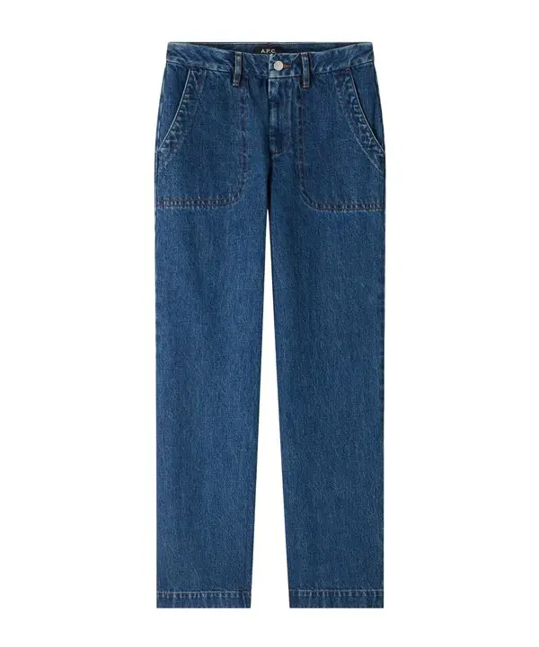 A.p.c. Seaside Wide-leg Jeans - Stonewashed Indigo