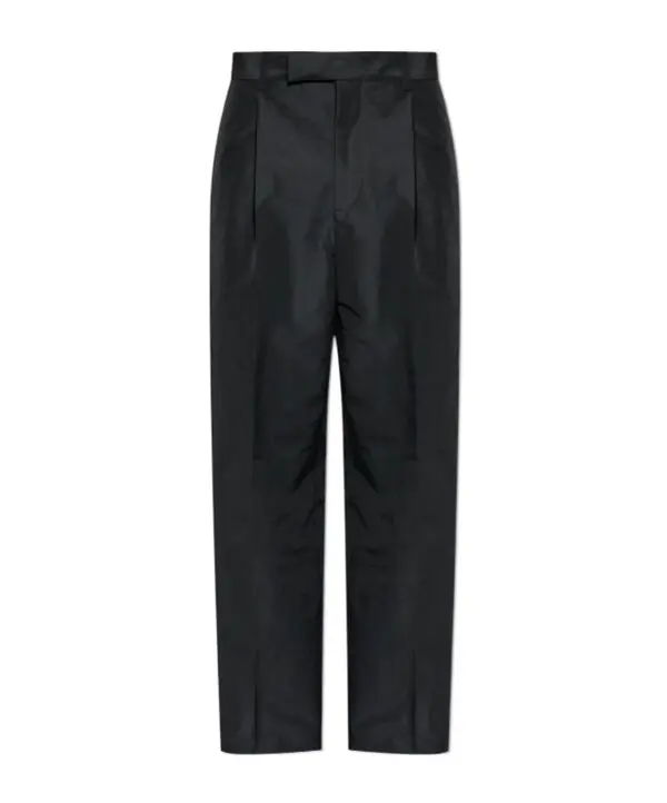 JIL SANDER Pleated Straight Leg Trousers - Black