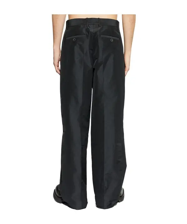 JIL SANDER Pleated Straight Leg Trousers - Black