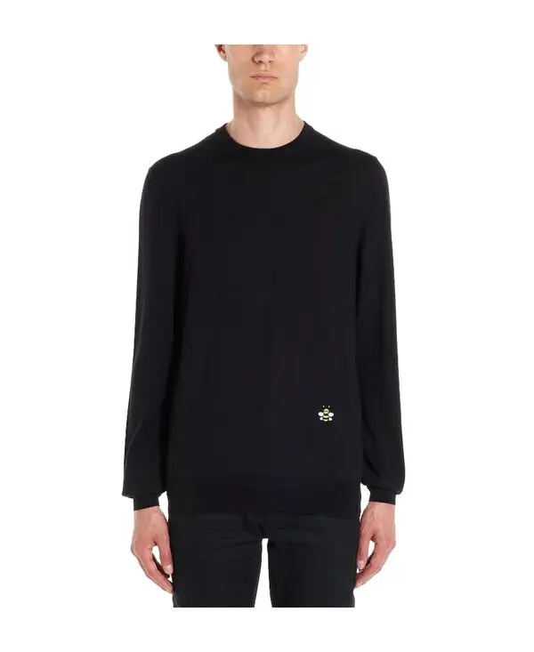 Dior Bee Embroidered Pullover - Black