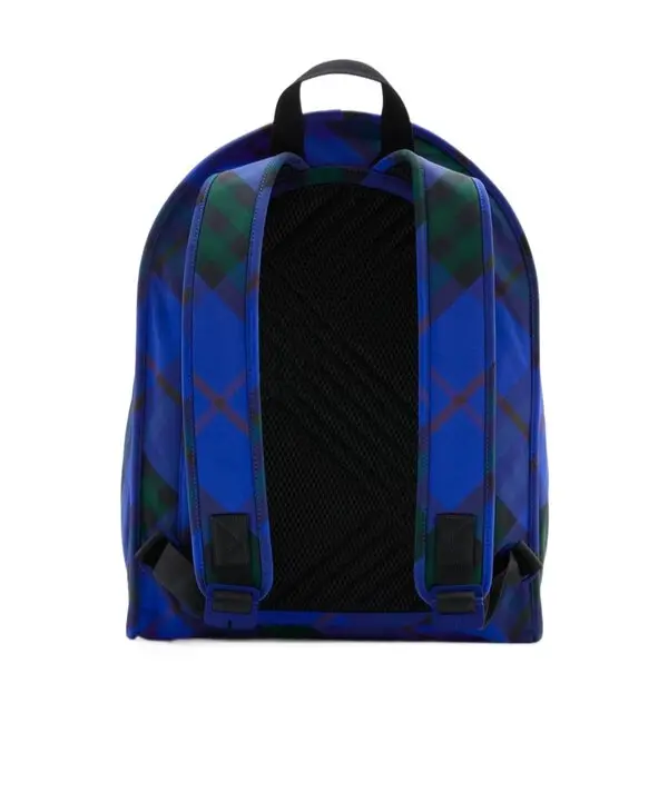 Burberry Vintage Check-printed Zipped Backpack - Blue