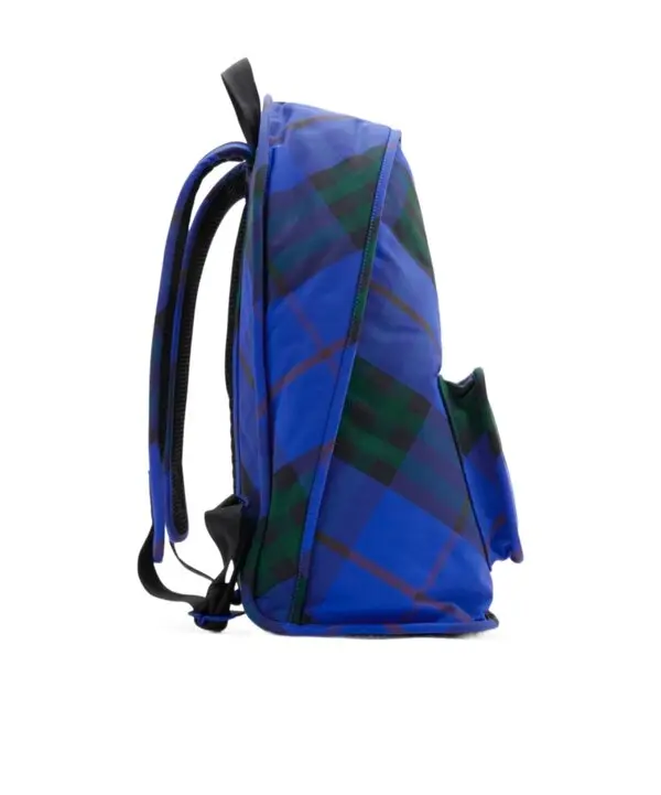 Burberry Vintage Check-printed Zipped Backpack - Blue