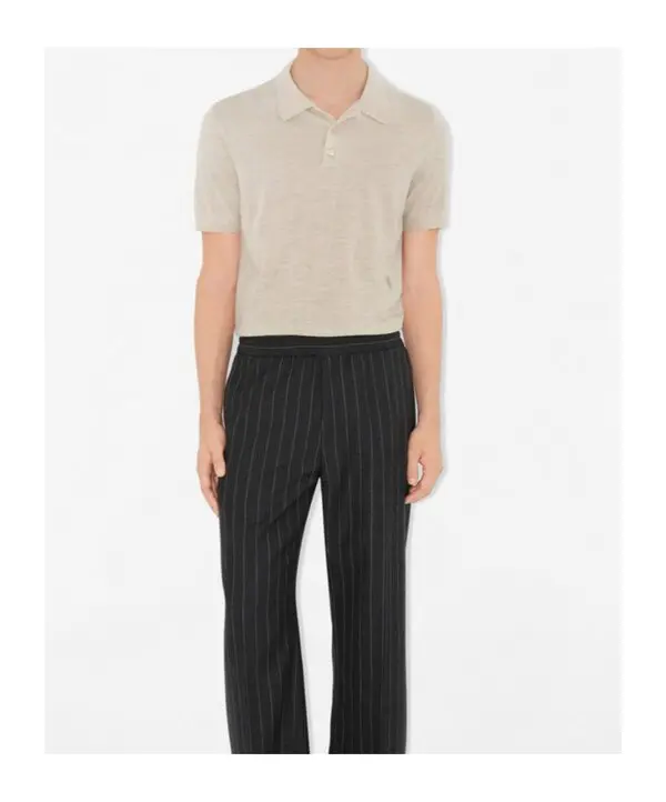 Burberry Short-sleeved Fin-knit Polo Top
