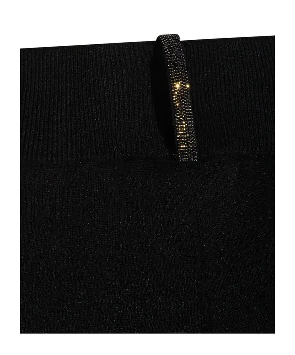 Fabiana Filippi Ribbed Knitted Trousers - Black