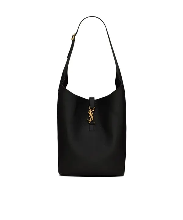 Saint Laurent Le 5 À 7 Shoulder Bag With Logo Plaque - Black