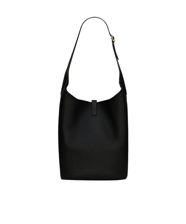 Saint Laurent Le 5 À 7 Shoulder Bag With Logo Plaque - Black