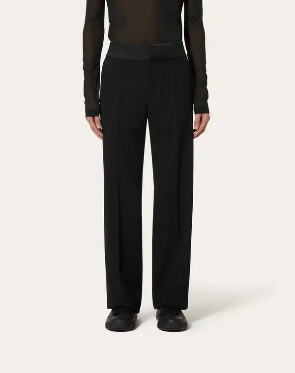 Valentino Garavani High Waisted Straight Leg Trousers