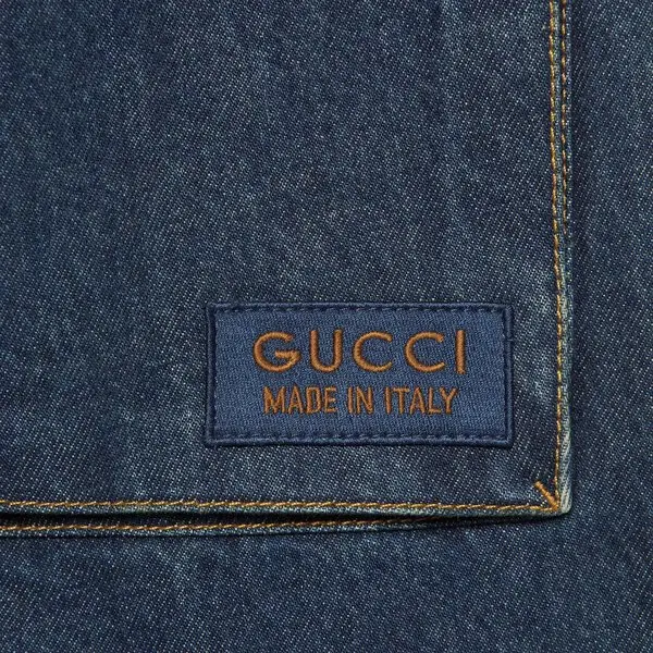 Gucci Contrast Stitched Wide-leg Jeans